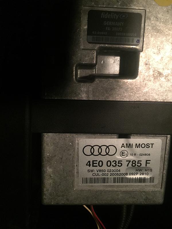 2007 AUDI A8 AMI INSTALLATION ISSUES - AudiWorld Forums