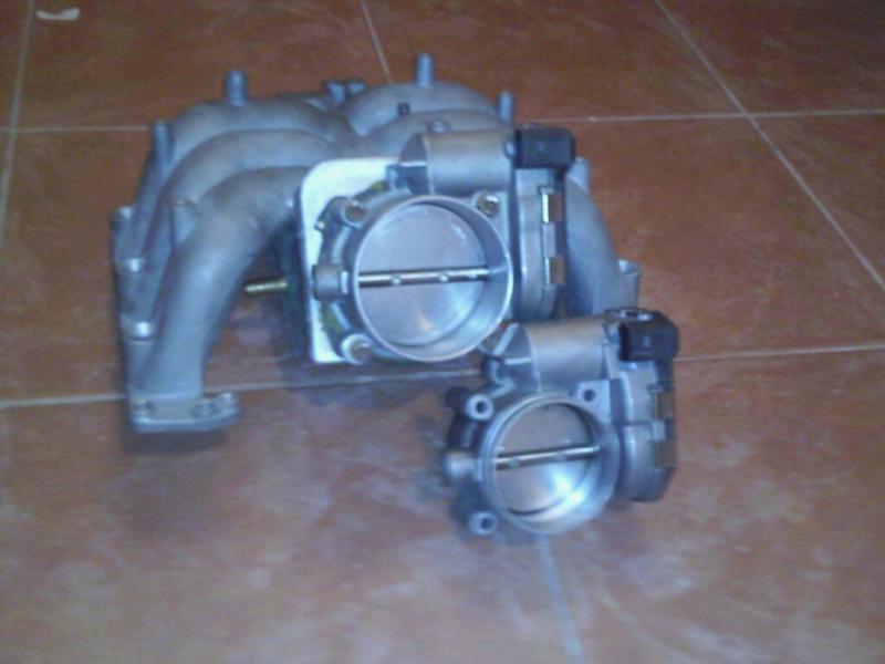 Custom 2002 ported/polished intake manifold with RS6 t.b. and double ...