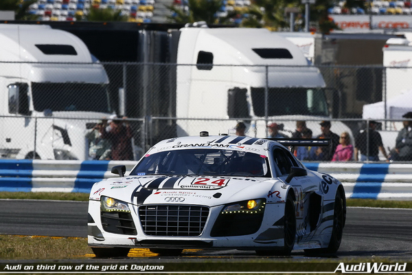 Audi on third row of the grid at Daytona - AudiWorld