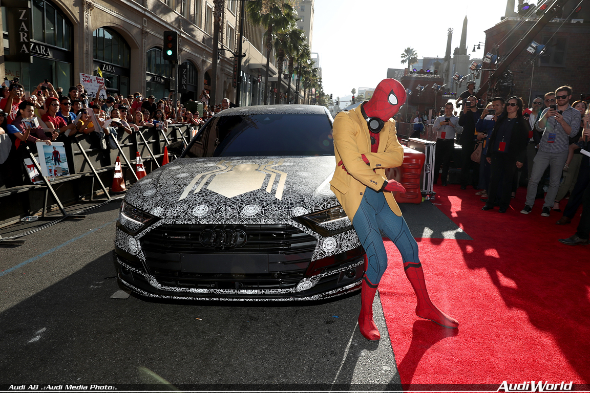 Audi A8 in disguise as surprise guest at the world premiere of ‘Spider ...