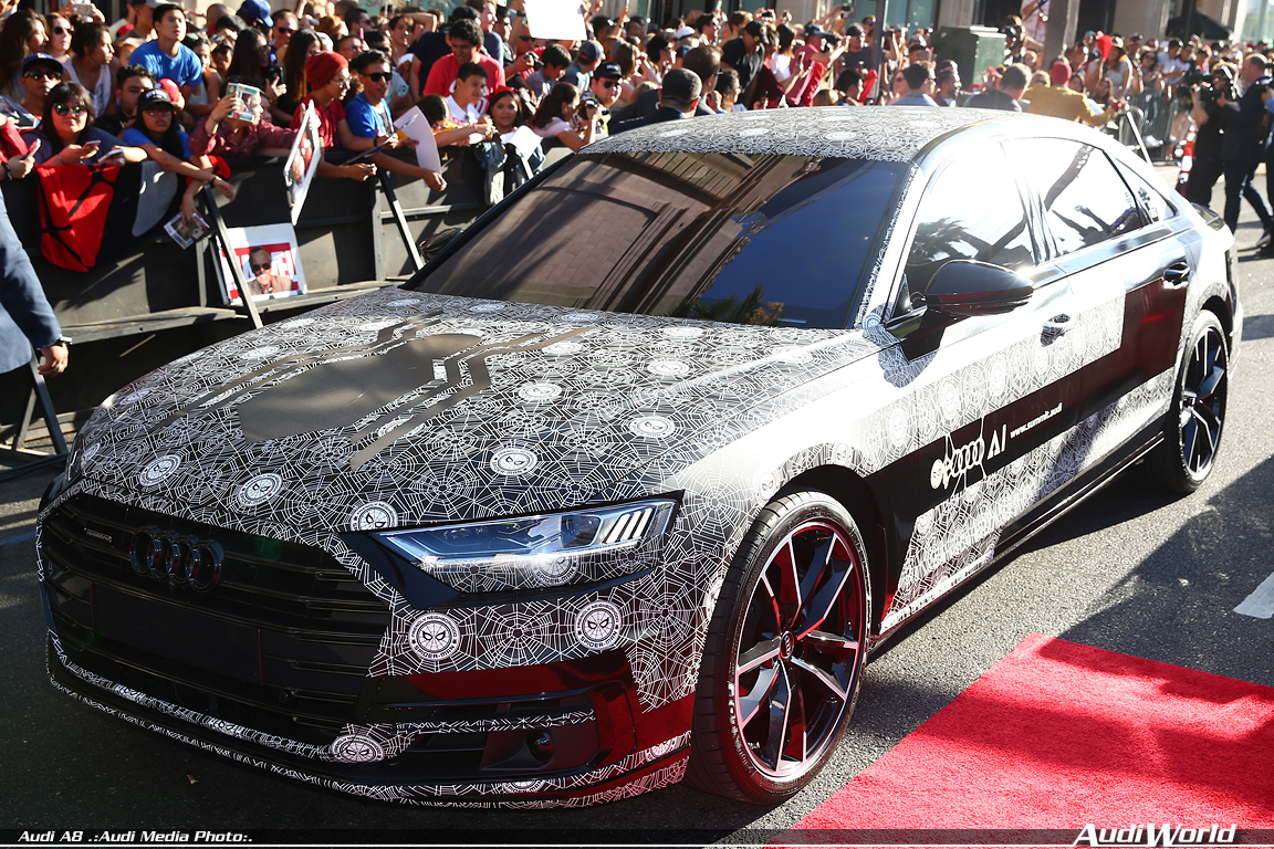 Audi A8 in disguise as surprise guest at the world premiere of ‘Spider ...