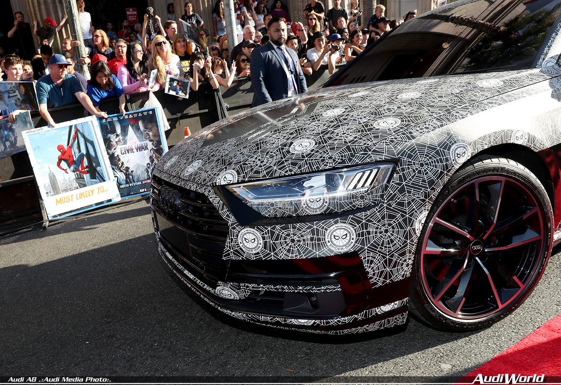 Audi A8 in disguise as surprise guest at the world premiere of ‘Spider ...